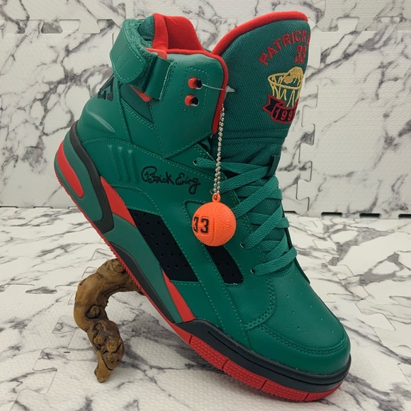 Patrick Ewing | Shoes | Mens Patrick Ewing Eclipse Green Red Sneakers ...